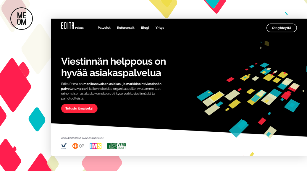 Edita Prima verkkopalvelun uudistus (WordPress, MEOM ...