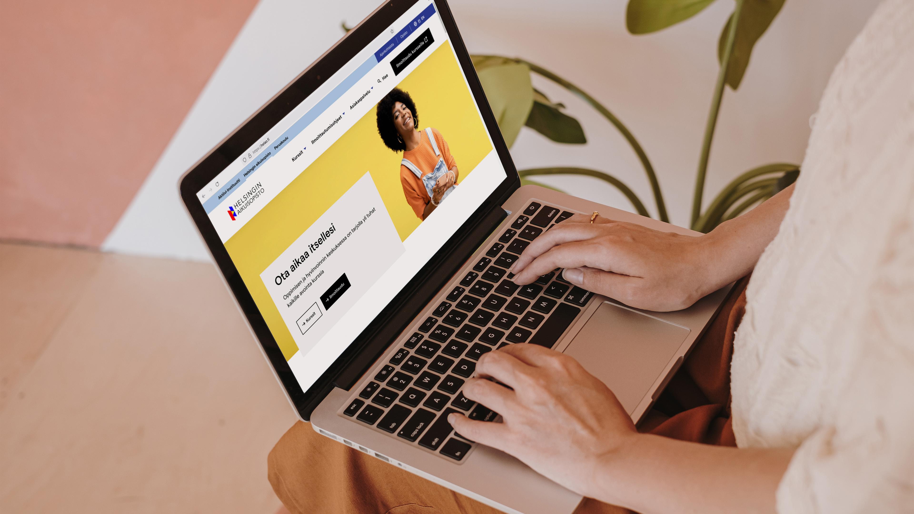 Helsingin Aikuisopiston verkkopalvelu (WordPress, redandblue ...