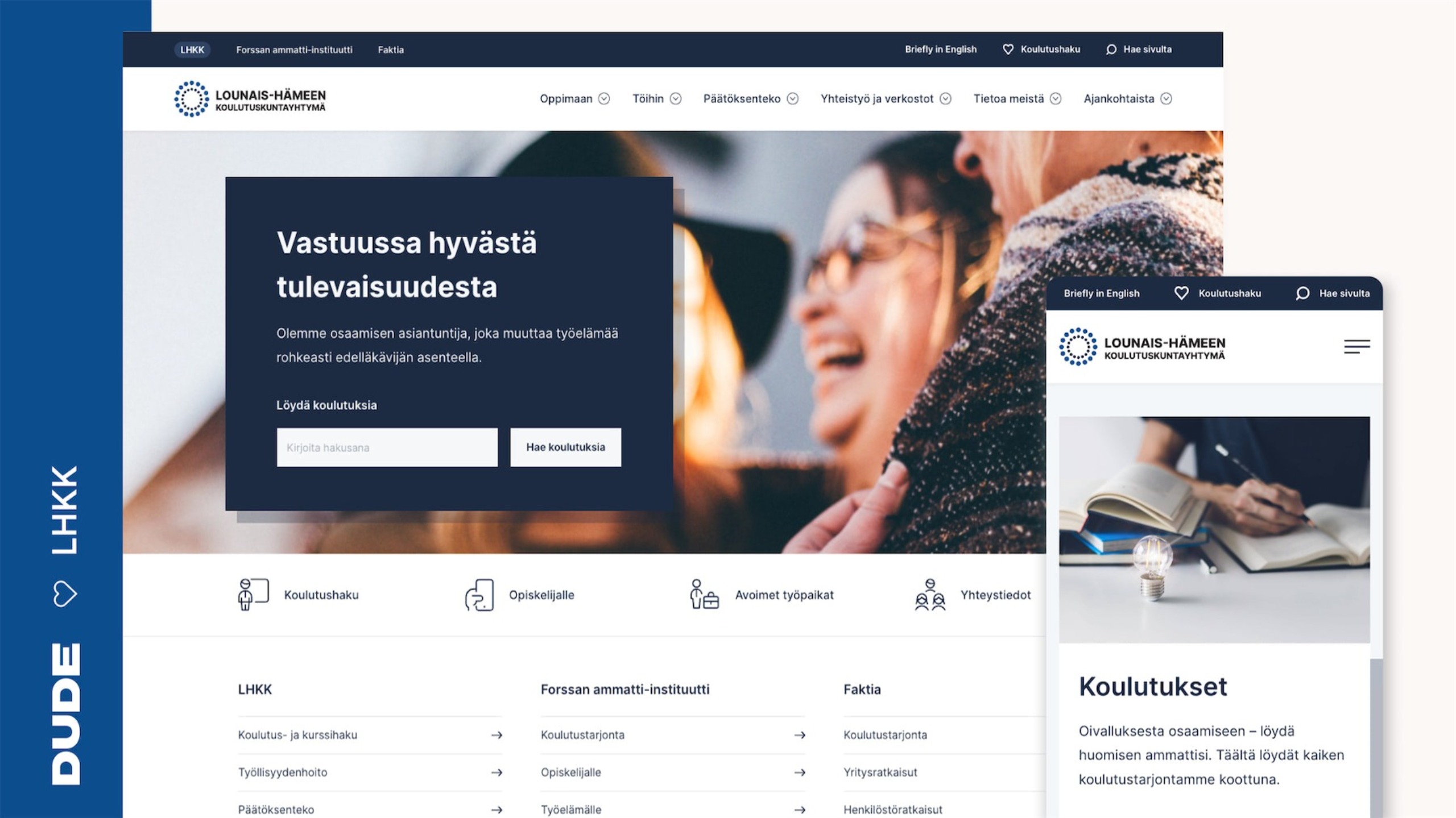 Lounais-Hämeen koulutuskuntayhtymä (WordPress, Digitoimisto Dude Oy ...